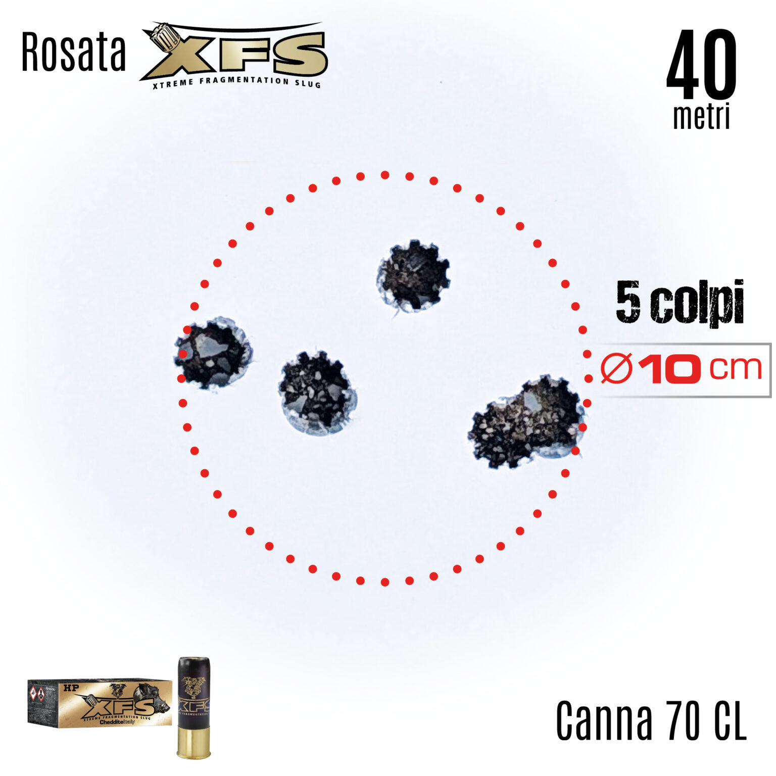 XFS 32 - Gauge 12 - Hunting Shotshells Wild boar - Cheddite Italy
